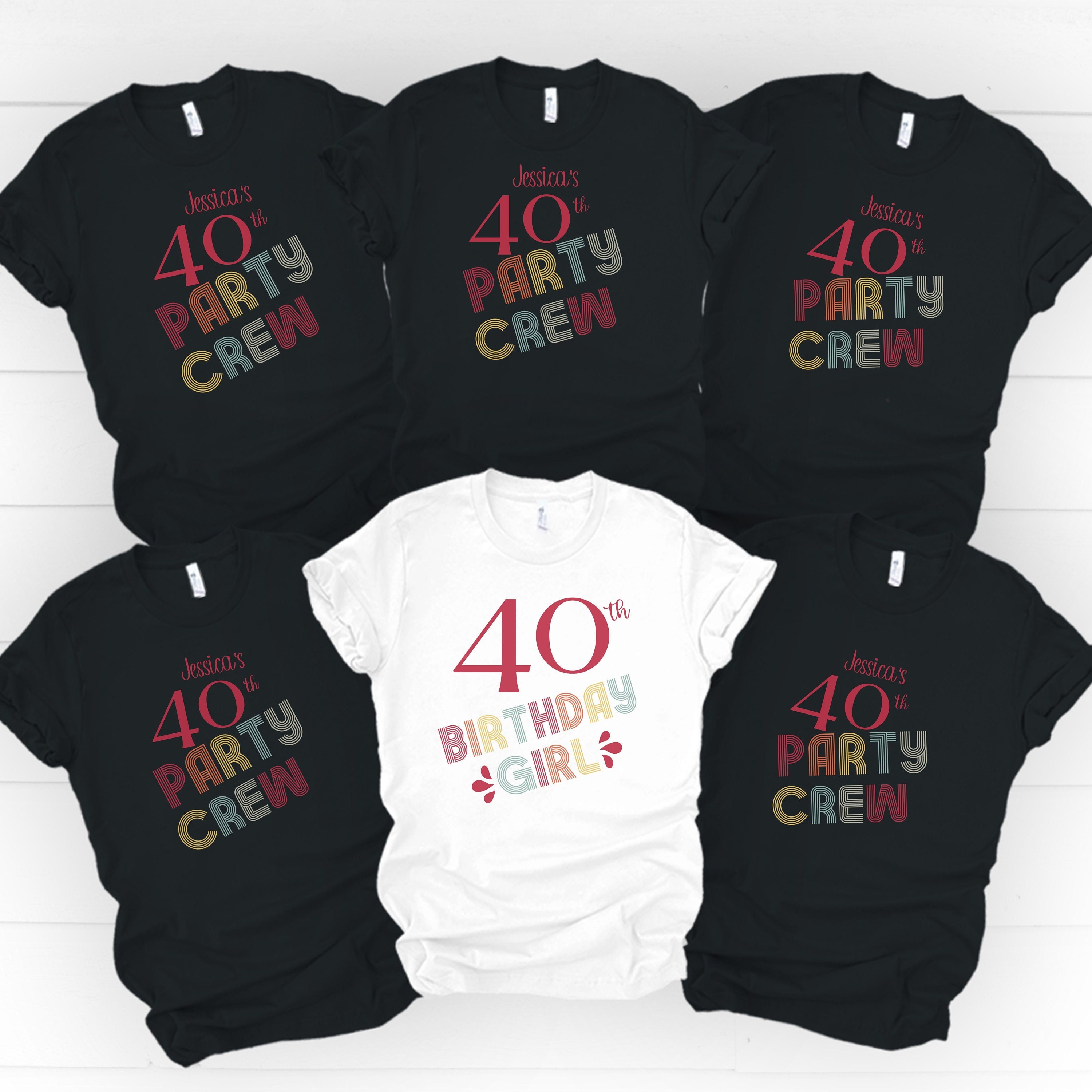 Custom 40th Birthday Party Shirts Personalized 40th Birthday Shirt