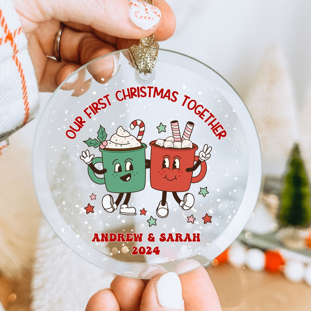 Couples Christmas Ornament, Personalized Couple Names Christmas ...