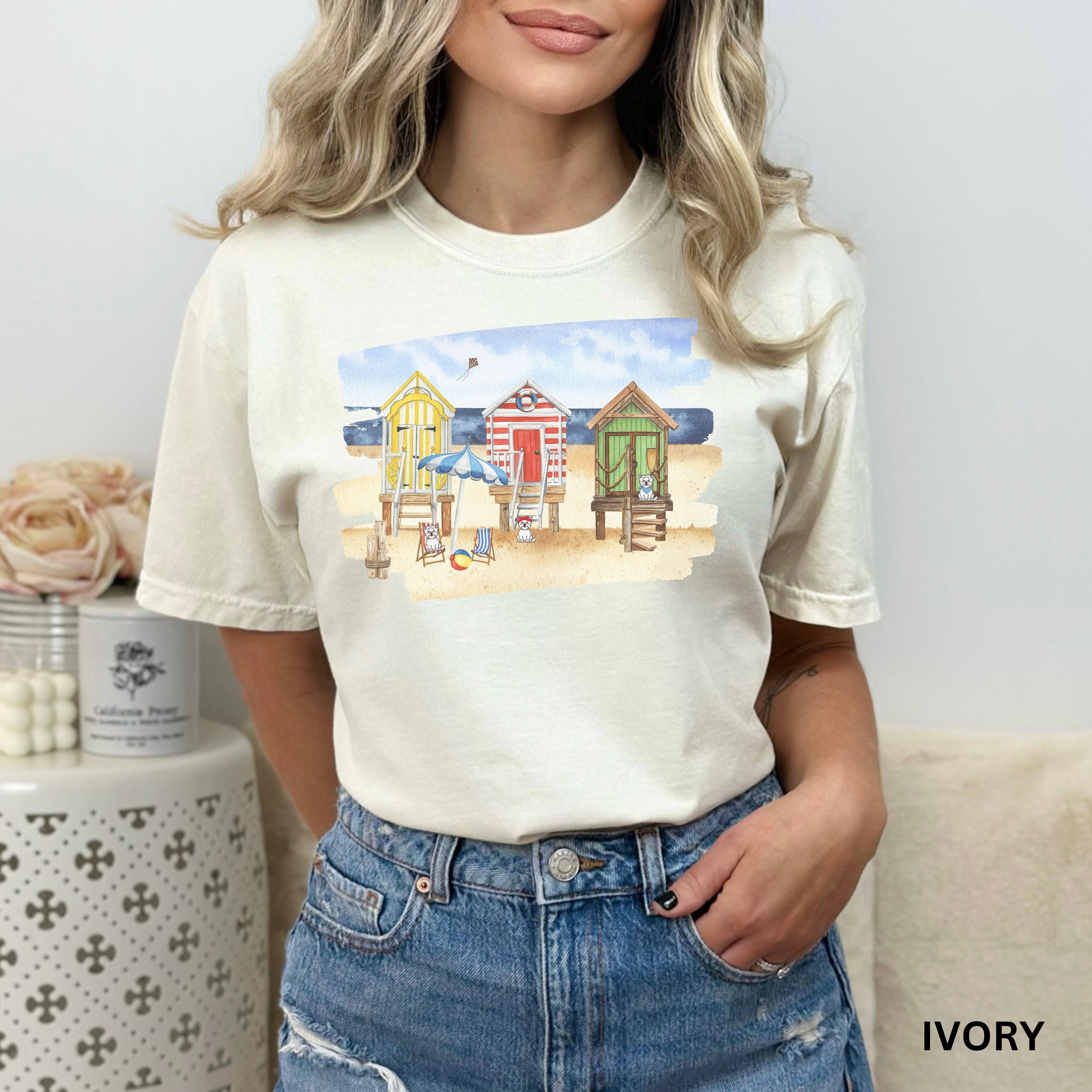 Westie Shirt Comfort Colors, Westie Gifts, Westie Beach Shirt, West ...