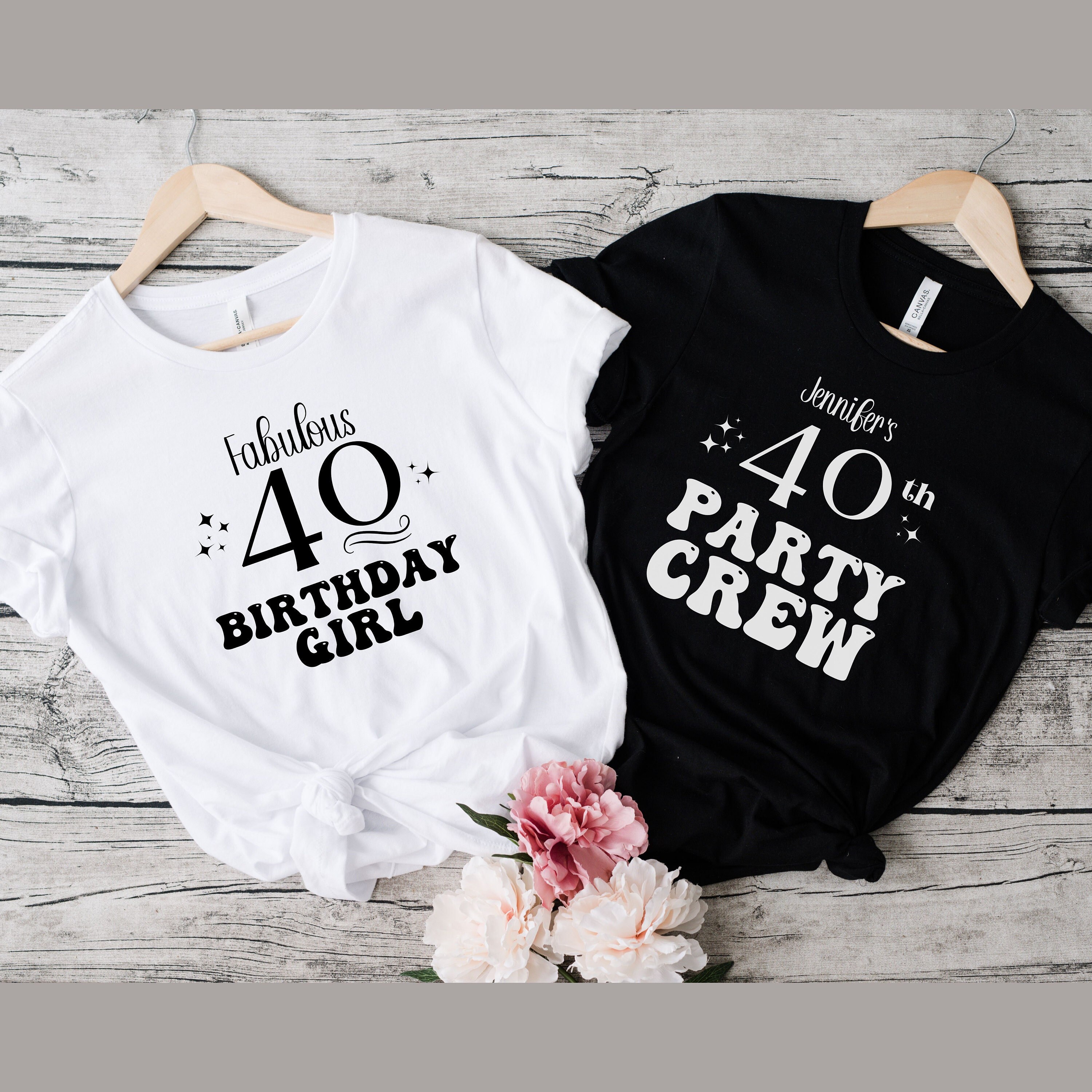 Personalized 40th Birthday Shirt, Custom 40th Birthday Party Shirts ...