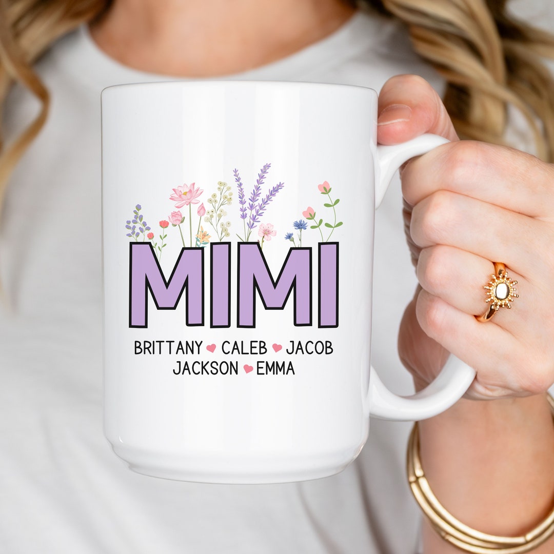 Mimi Gifts, Mimi Mug With Grandkids Names, Personalized Mimi ...