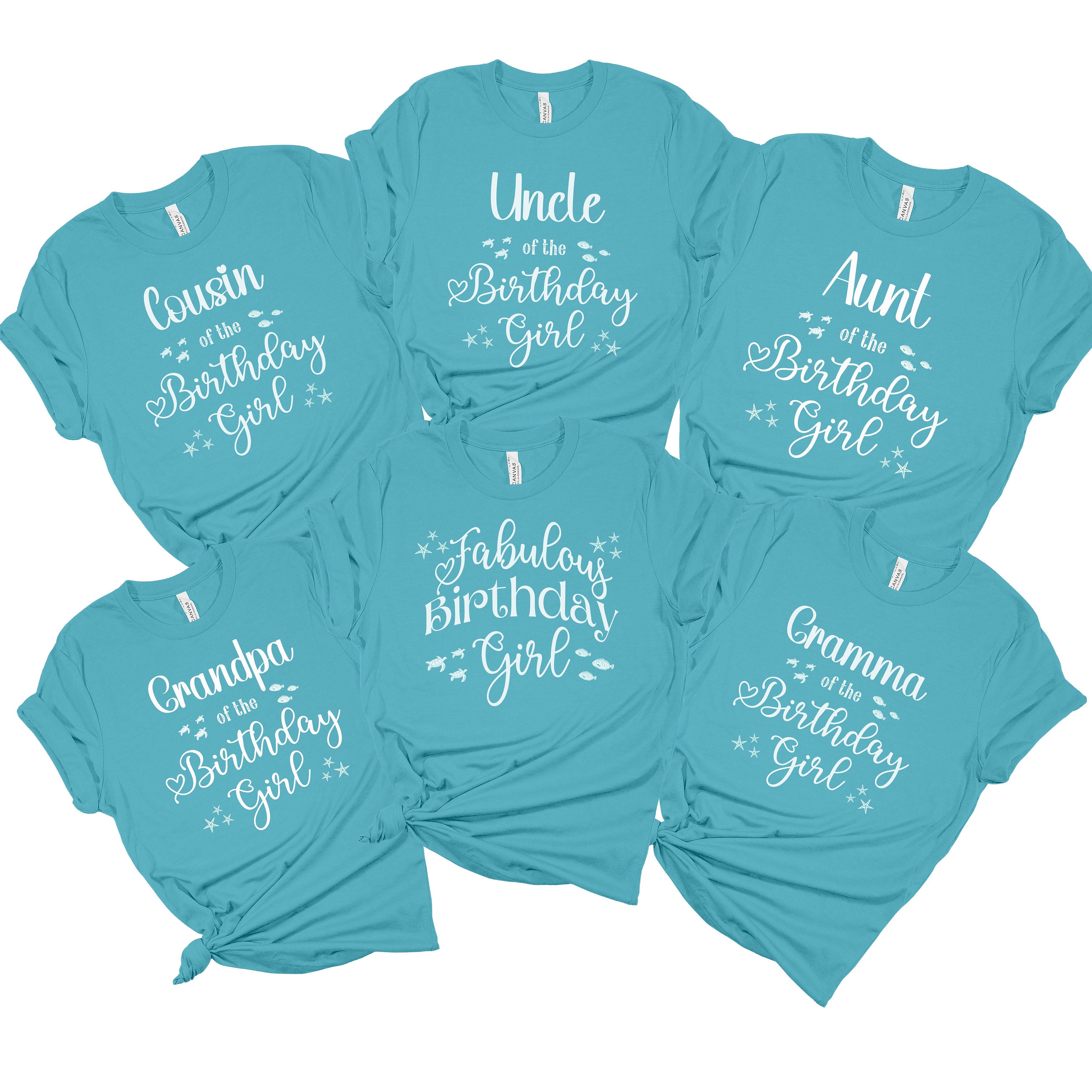 Under The Sea Birthday Group Shirts Ocean Theme Birthday Etsy