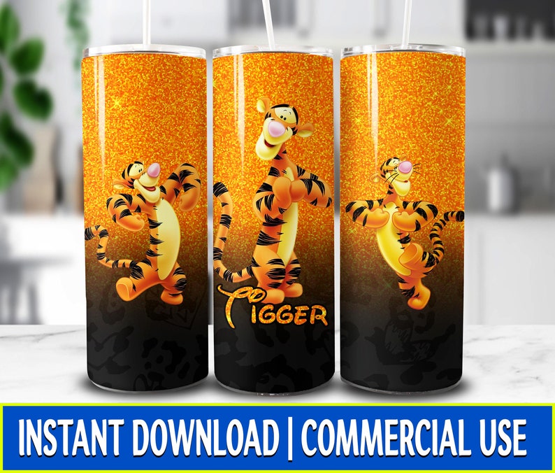 Tigger Tumbler Wrap Png, Winnie the Pooh Sublimation Design Tumbler Png ...