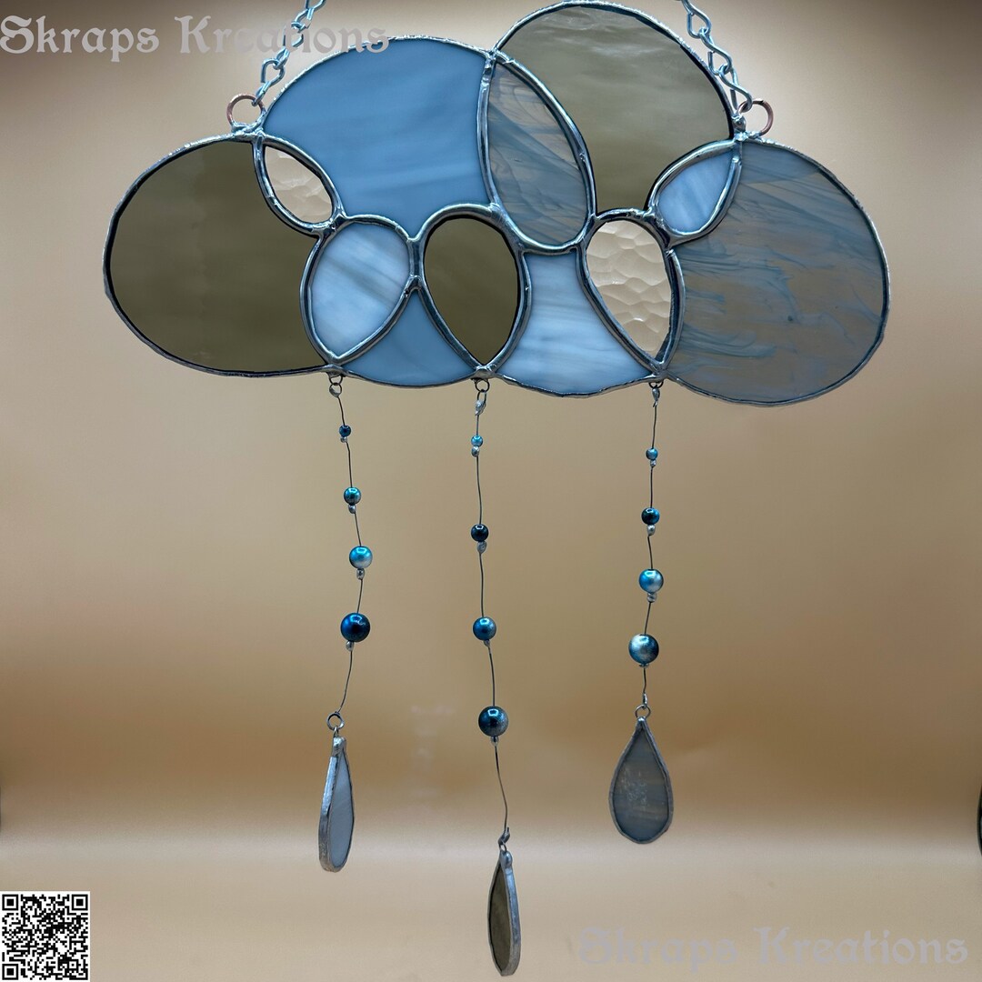 Stained Glass Rain Cloud - Etsy