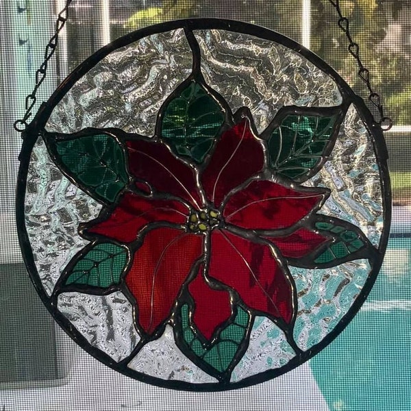 Poinsettia Stained Glass Patterns - Etsy