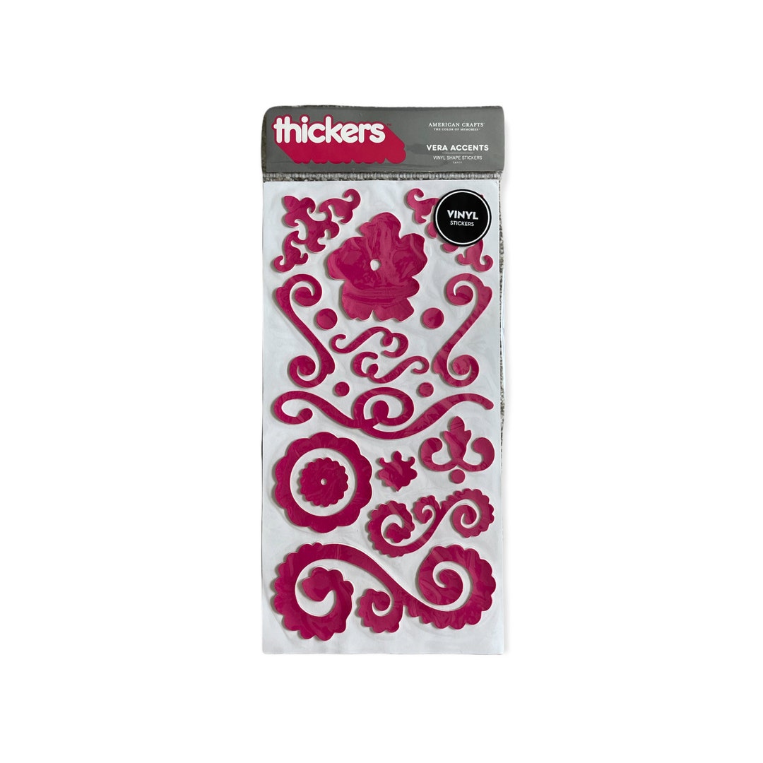 Thickers VERA Accent Stickers by American Crafts Hot Pink - Etsy UK