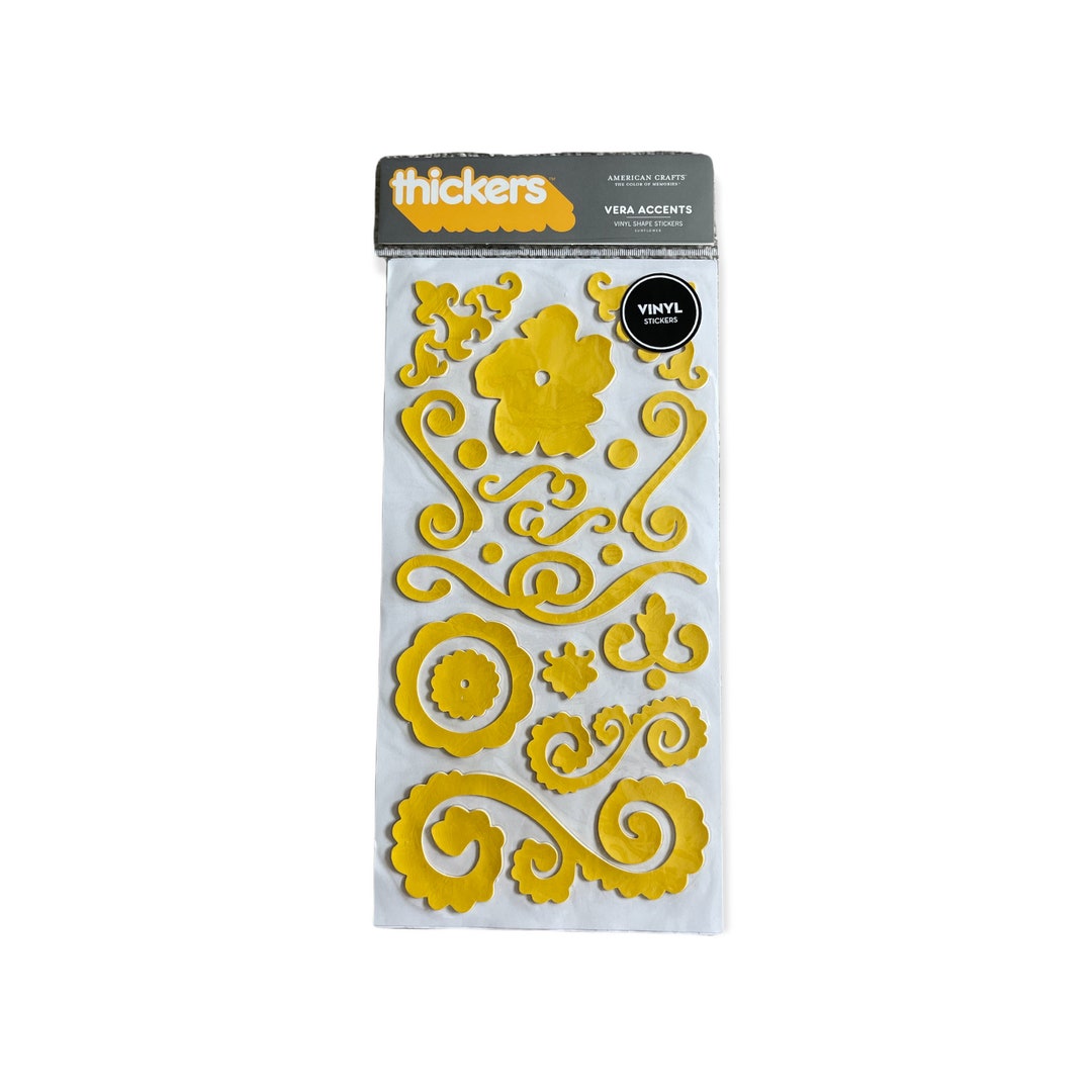 Thickers VERA Accent Stickers by American Crafts Yellow - Etsy