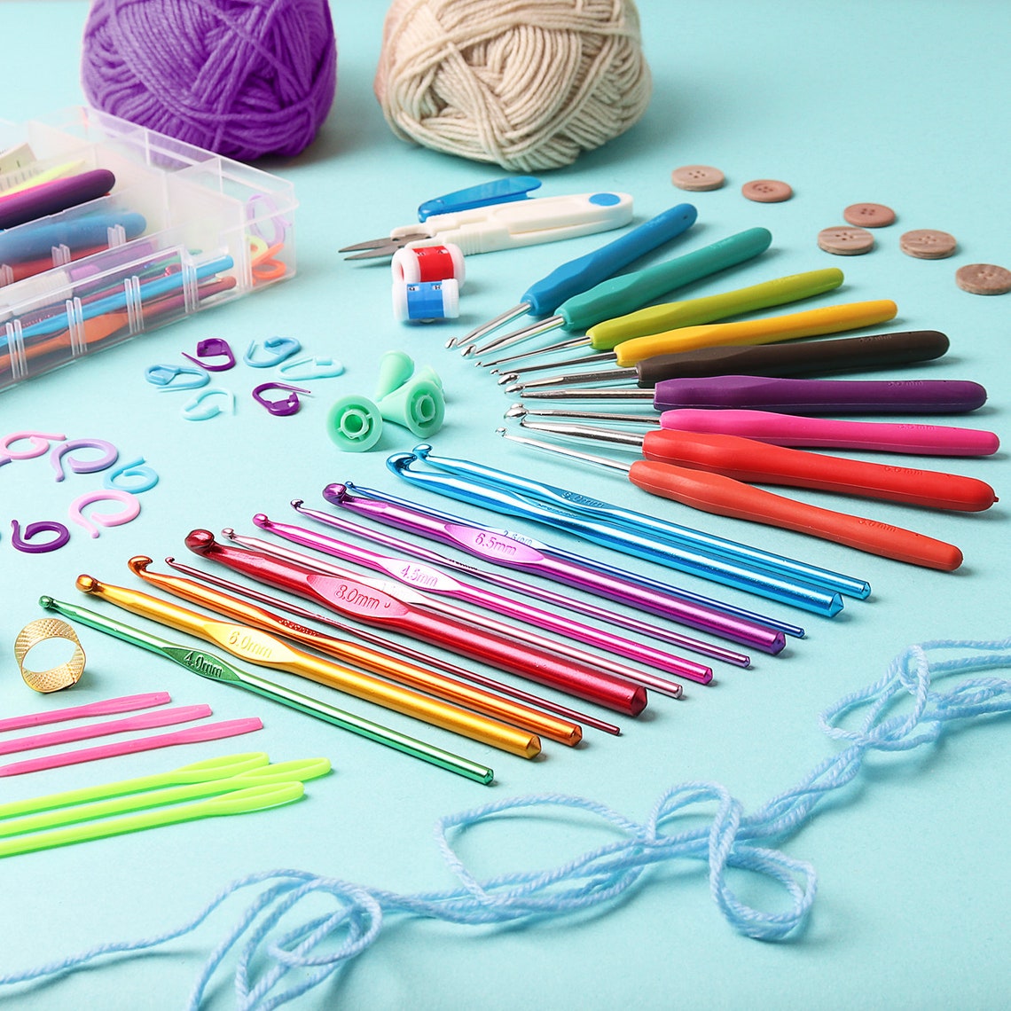 DIY Crochet Kit With Crochet Hooks Yarn Set for All Ages - Etsy