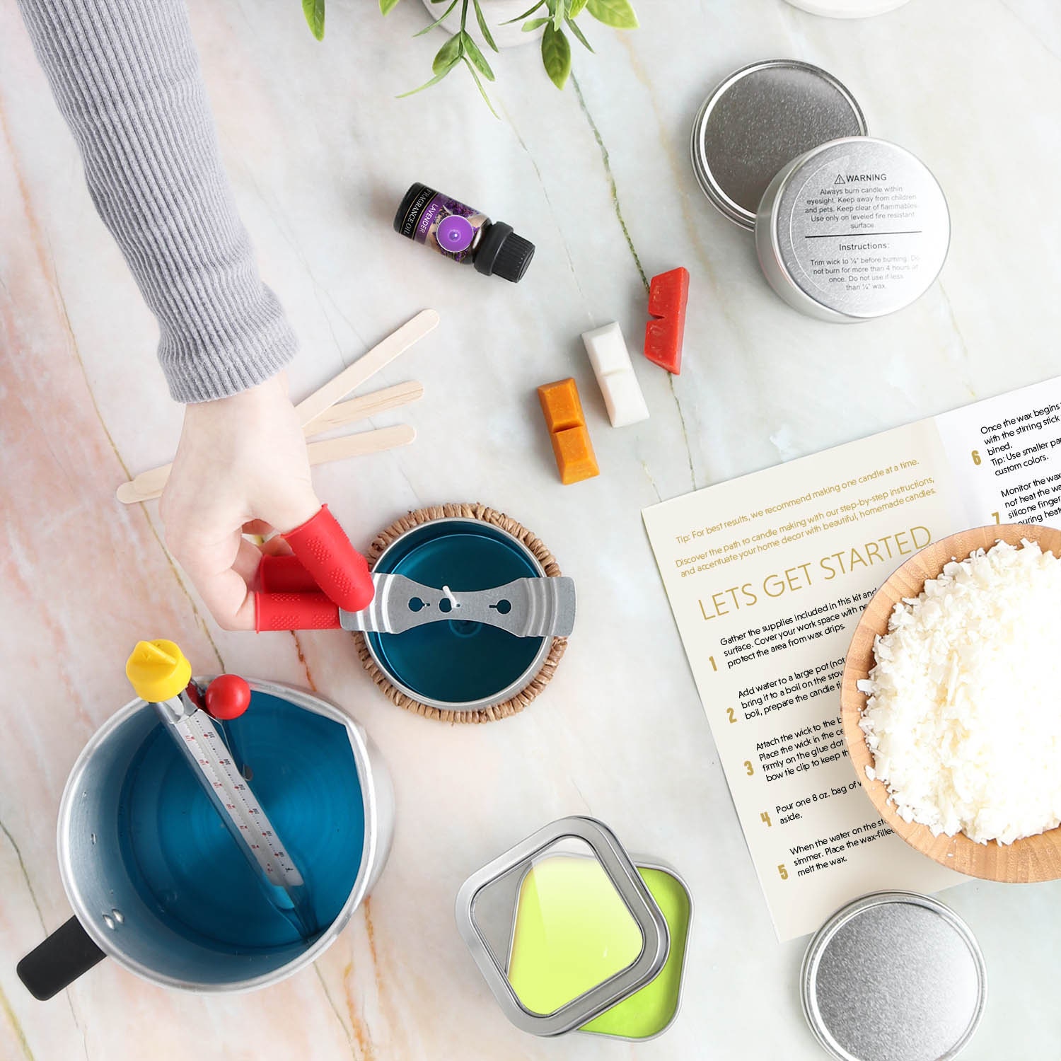 DIY Candle Making Kit - 58 Pieces Soy Candle Making Kit - Complete ...