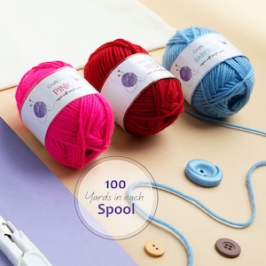12/24 Pack Acrylic Yarn Skeins - Soft Crochet Yarn for Crocheting ...