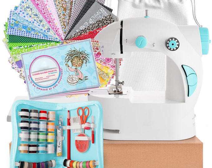 Portable Electric Mini Sewing Machine Kit for Beginners, Kids Gift With ...