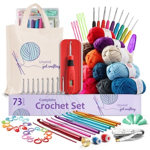 Complete Beginners Crochet Kit - Starter Crochet Kit for Adults and ...