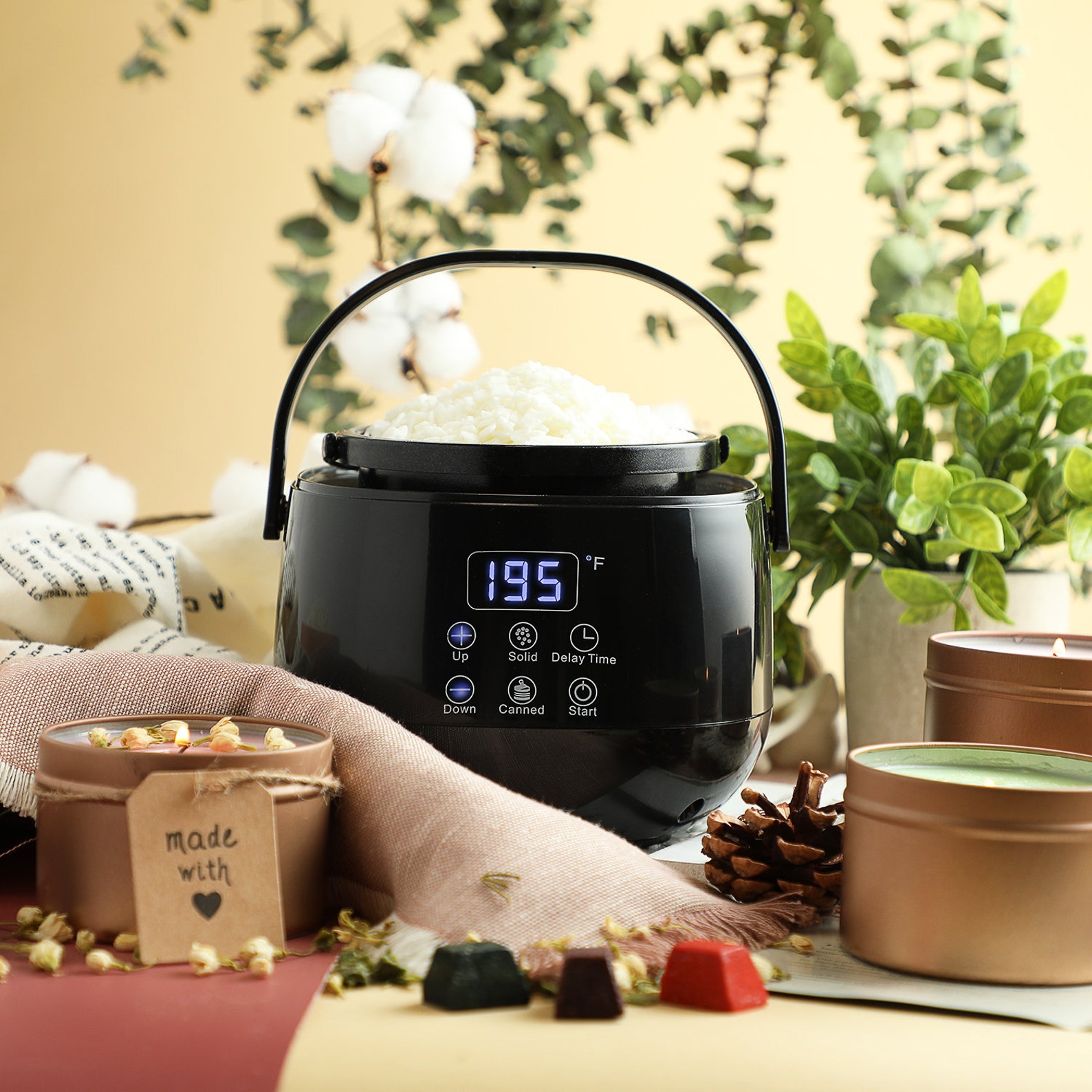 Electric Candle Wax Melting Pot for Candle Making, Wax Melt Warmer ...
