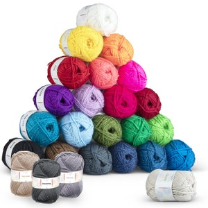 12/24 Pack Acrylic Yarn Skeins - Soft Crochet Yarn for Crocheting ...