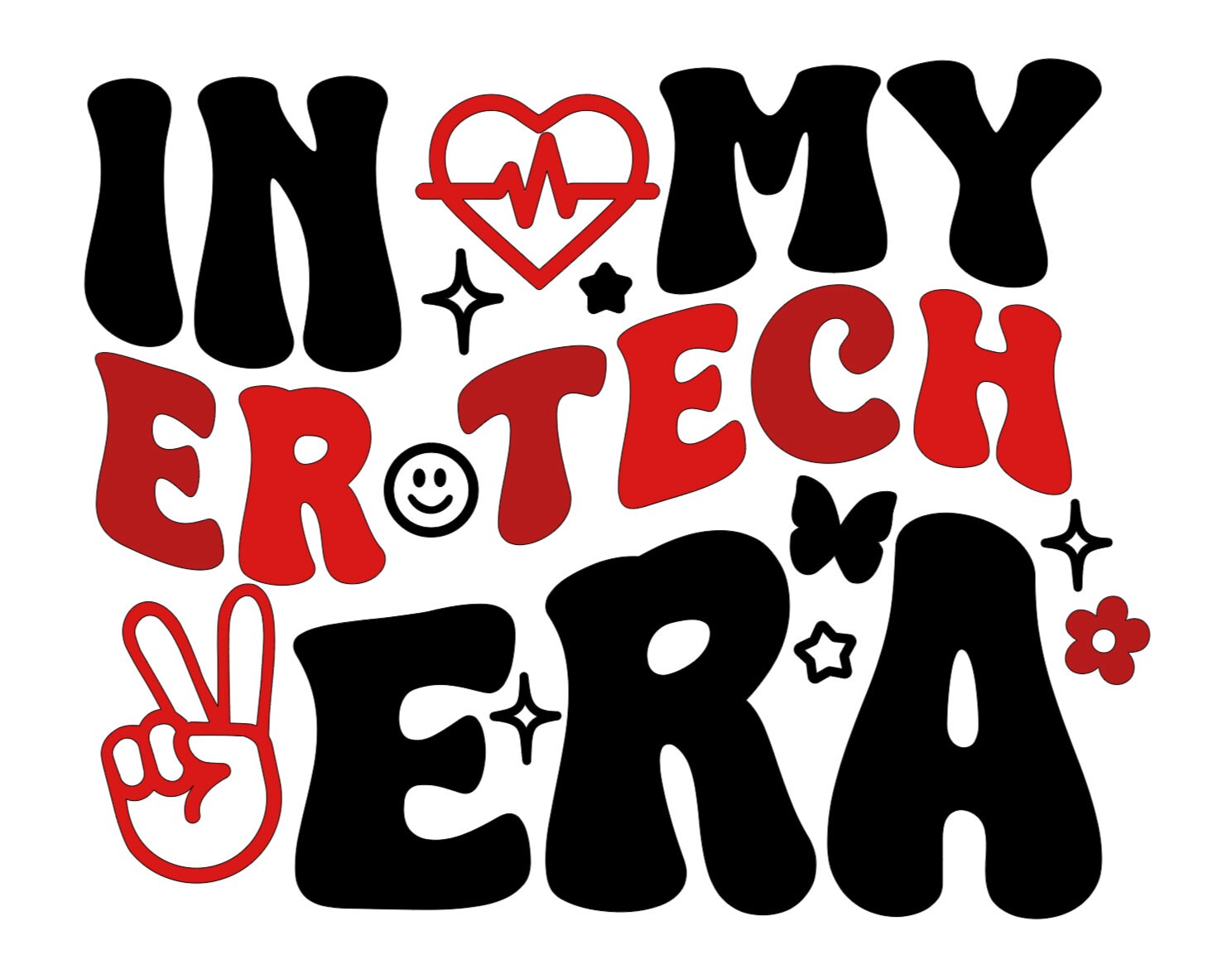 In My ER Tech Era Retro Wave SVG Digital Download Trippy Emergency - Etsy