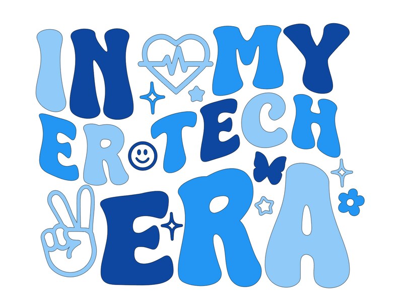 In My ER Tech Era Retro Wave SVG Digital Download Trippy Emergency - Etsy