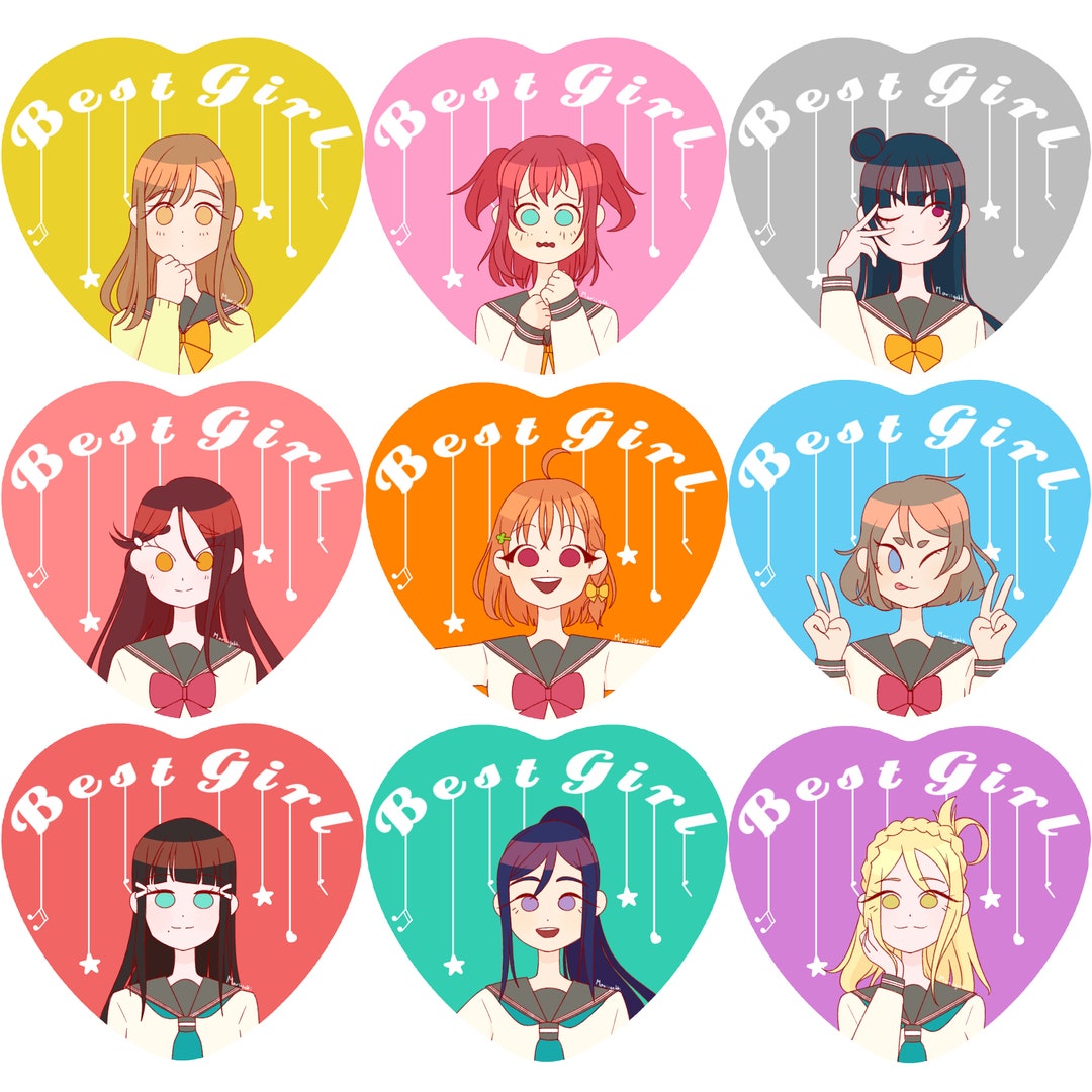 Love Live Best Girls (aqours Ver.) Pins / Buttons - Etsy