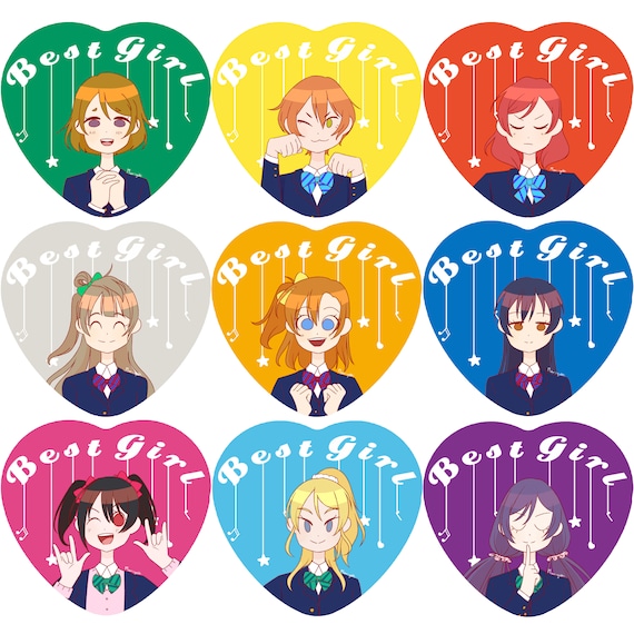 Love Live Best Girls μ's Ver. Pins | Etsy