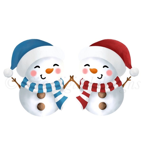 Snowmen Clipart - Etsy
