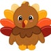 Cute Turkey- Instant Digital Download, Thanksgiving, Turkey, Autumn ...