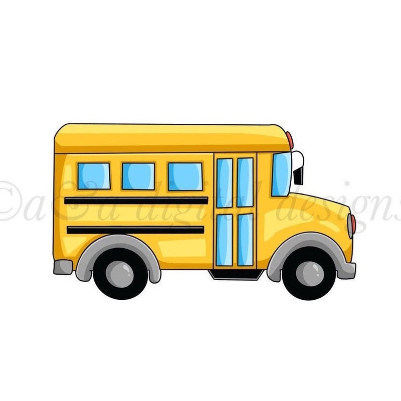Blue Bus Cliparts - Etsy