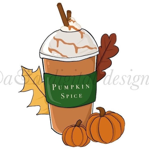 Pumpkin Spice Coffee Hand Drawn Digital Clipart Set of 20 - Etsy
