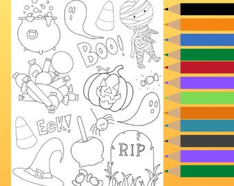 Food Coloring Page- Printable Coloring Sheet, Digital Download, PDF ...