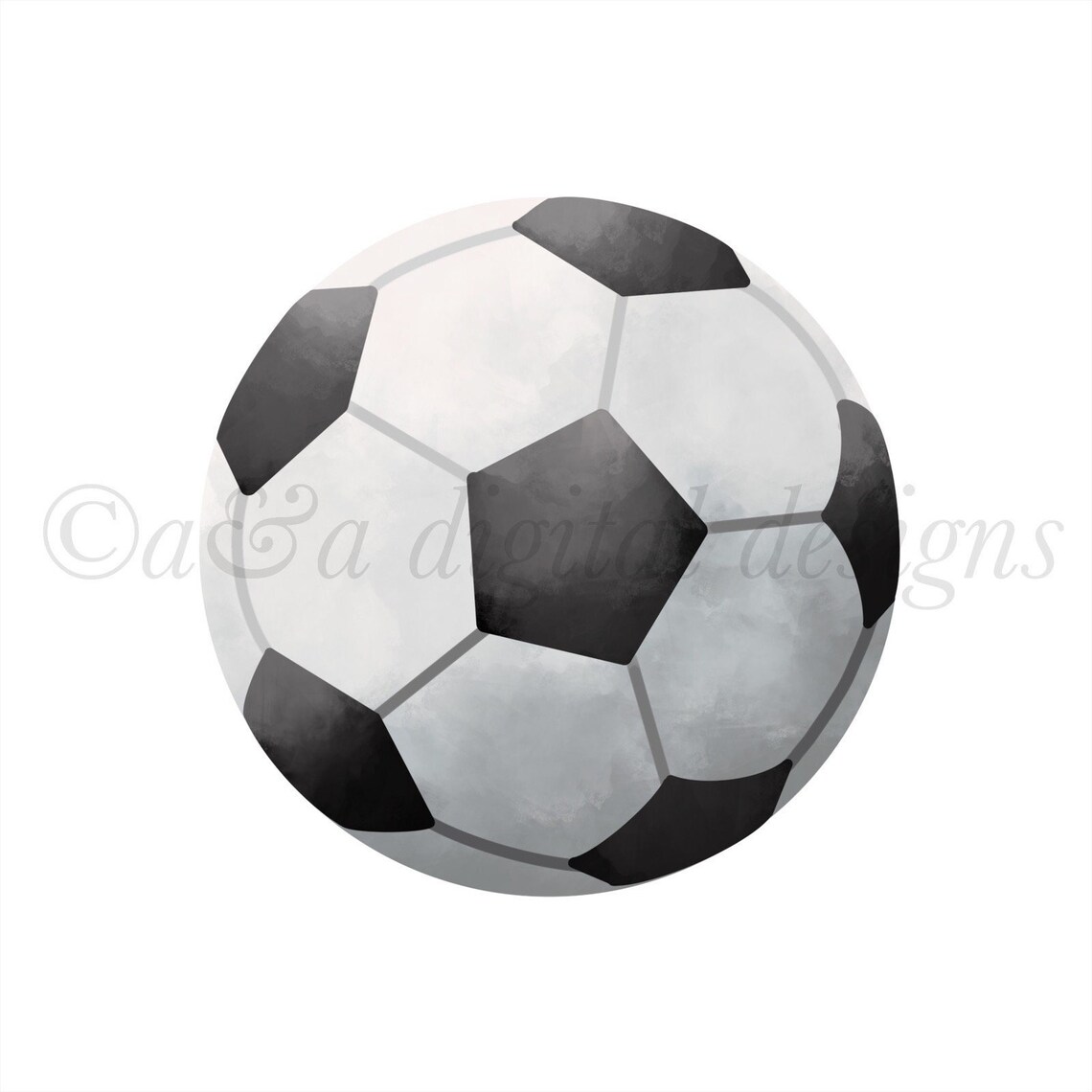 Soccer Ball- Instant Digital Download, PNG, JPG Files, Hand Drawn ...