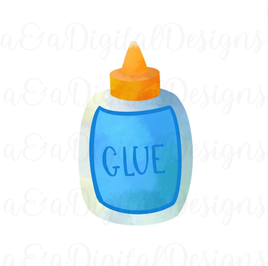 Glue Bottle- Instant Digital Download, PNG, JPG Files, School, Crafts ...