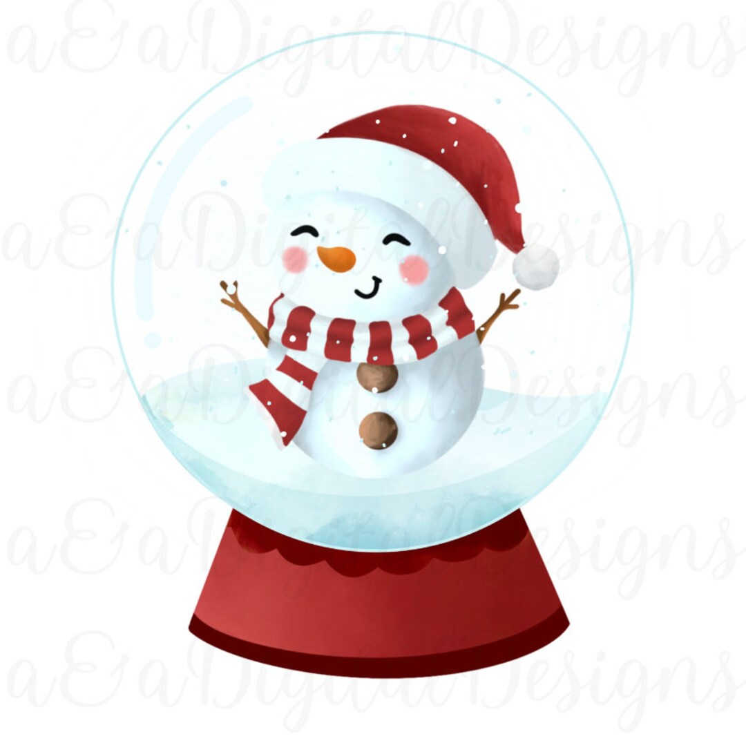 Snow Globe- Instant Digital Download, Christmas, Snowman, Winter ...