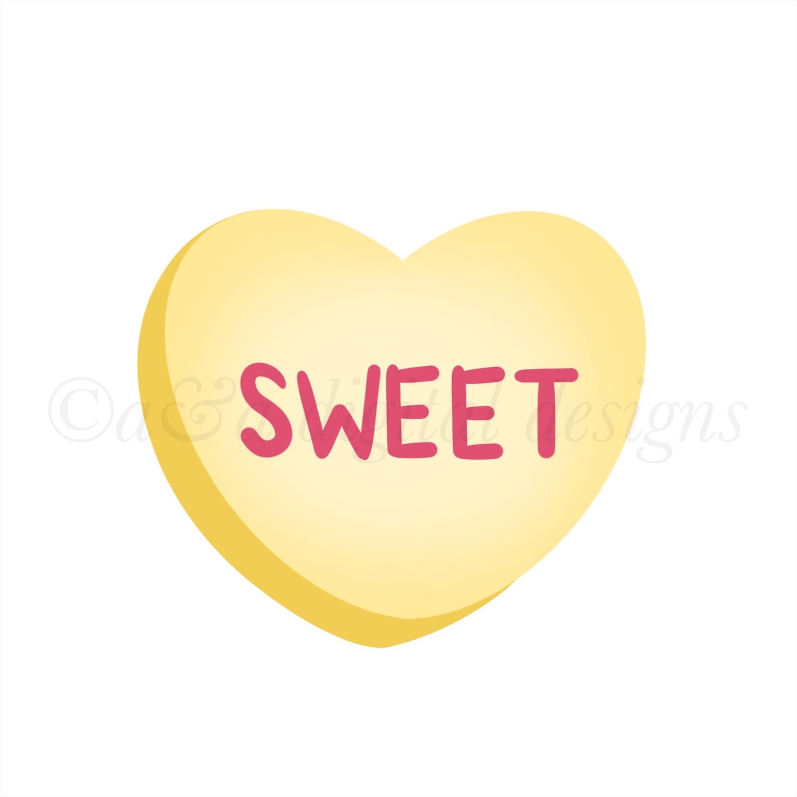 Conversation Hearts- Instant Digital Download, PNG, JPG Files, Hand ...