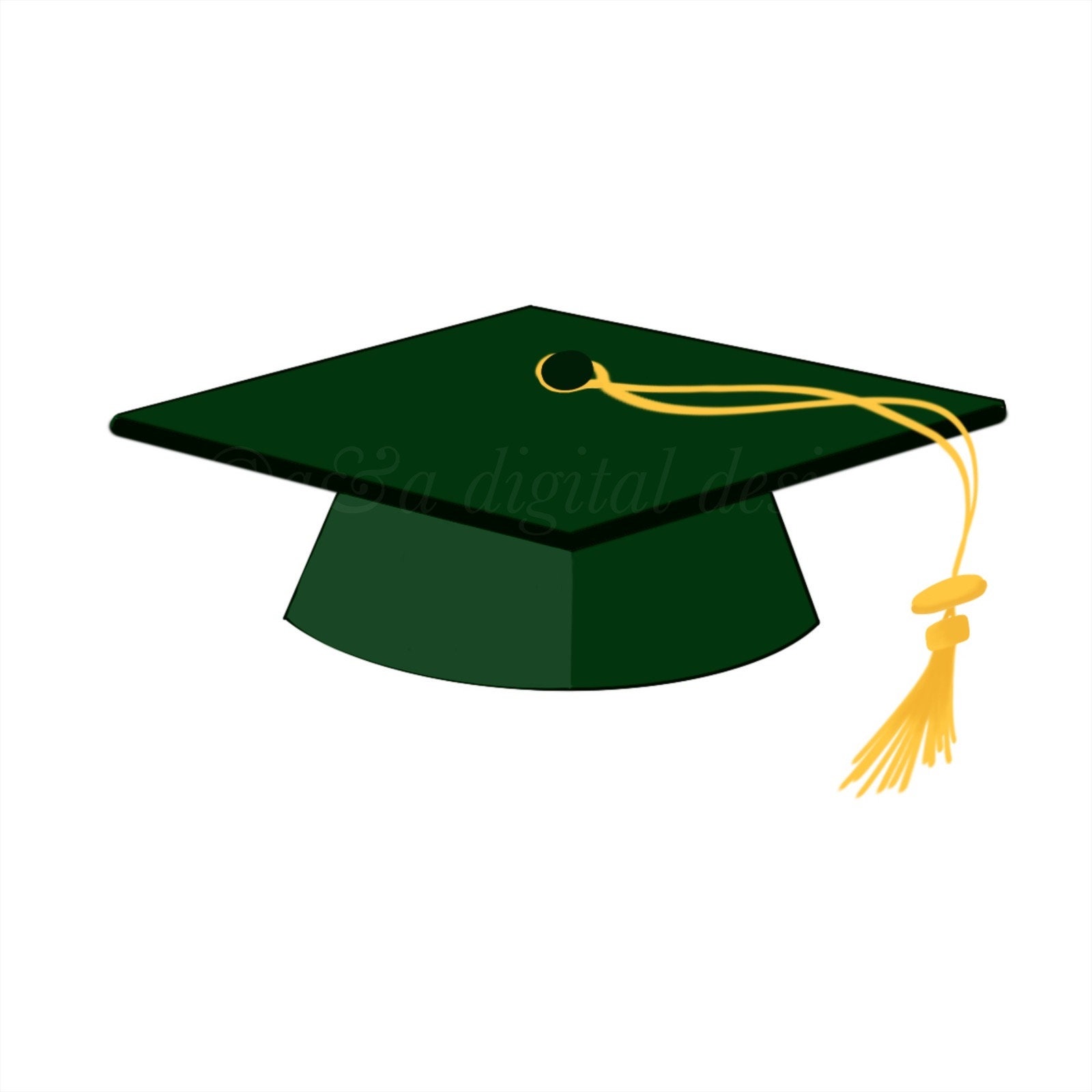 Graduation Caps- Instant Digital Download, PNG and JPG, Files, Hand ...