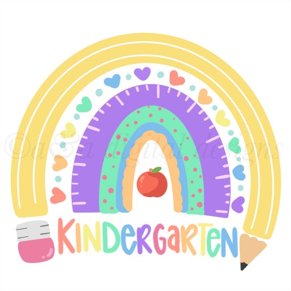 Kindergarten Rainbow-instant Digital Download PNG and JPG - Etsy