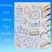 Food Coloring Page- Printable Coloring Sheet, Digital Download, PDF ...
