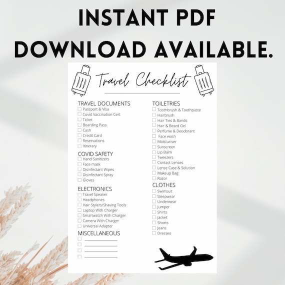 The Ultimate Packing List Printable PDF Packing List - Etsy