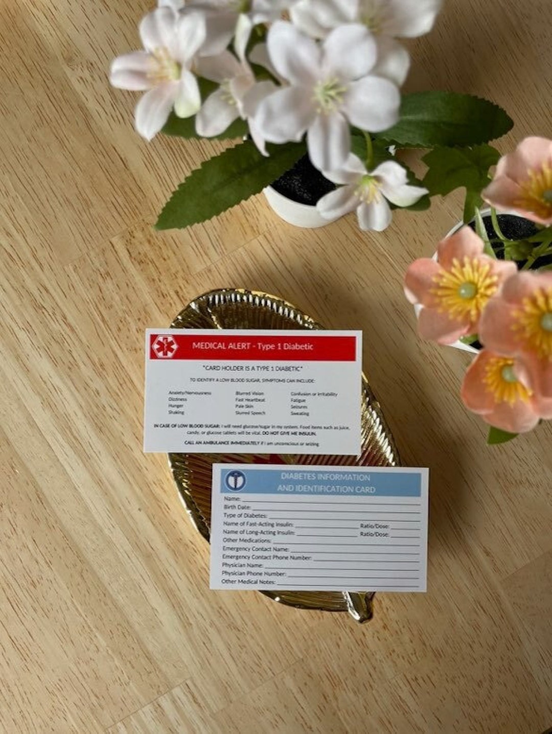 Type 1 Diabetes: Medical Identification Card - Etsy