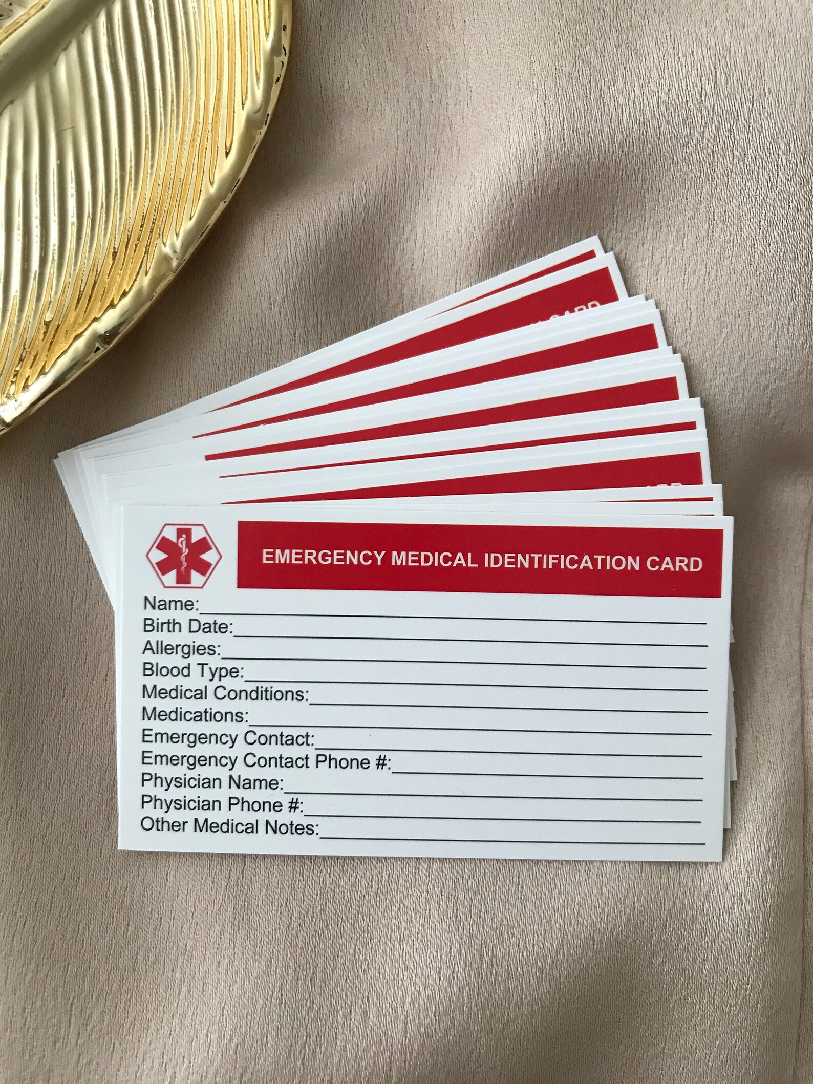 Medical Identification Card - Etsy