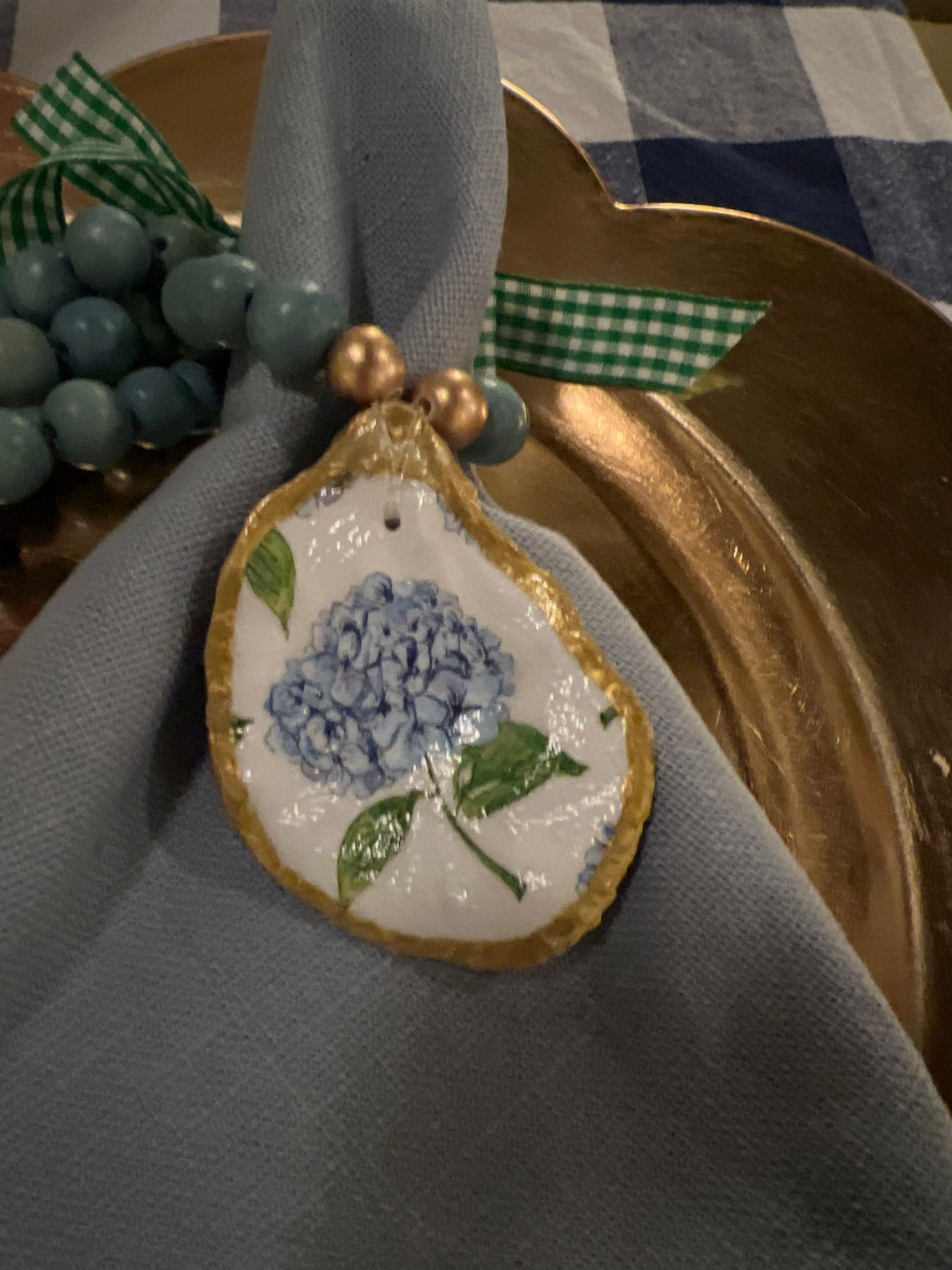 Blue Hydrangea Napkin Rings - Etsy