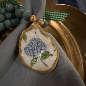 Blue Hydrangea Napkin Rings - Etsy