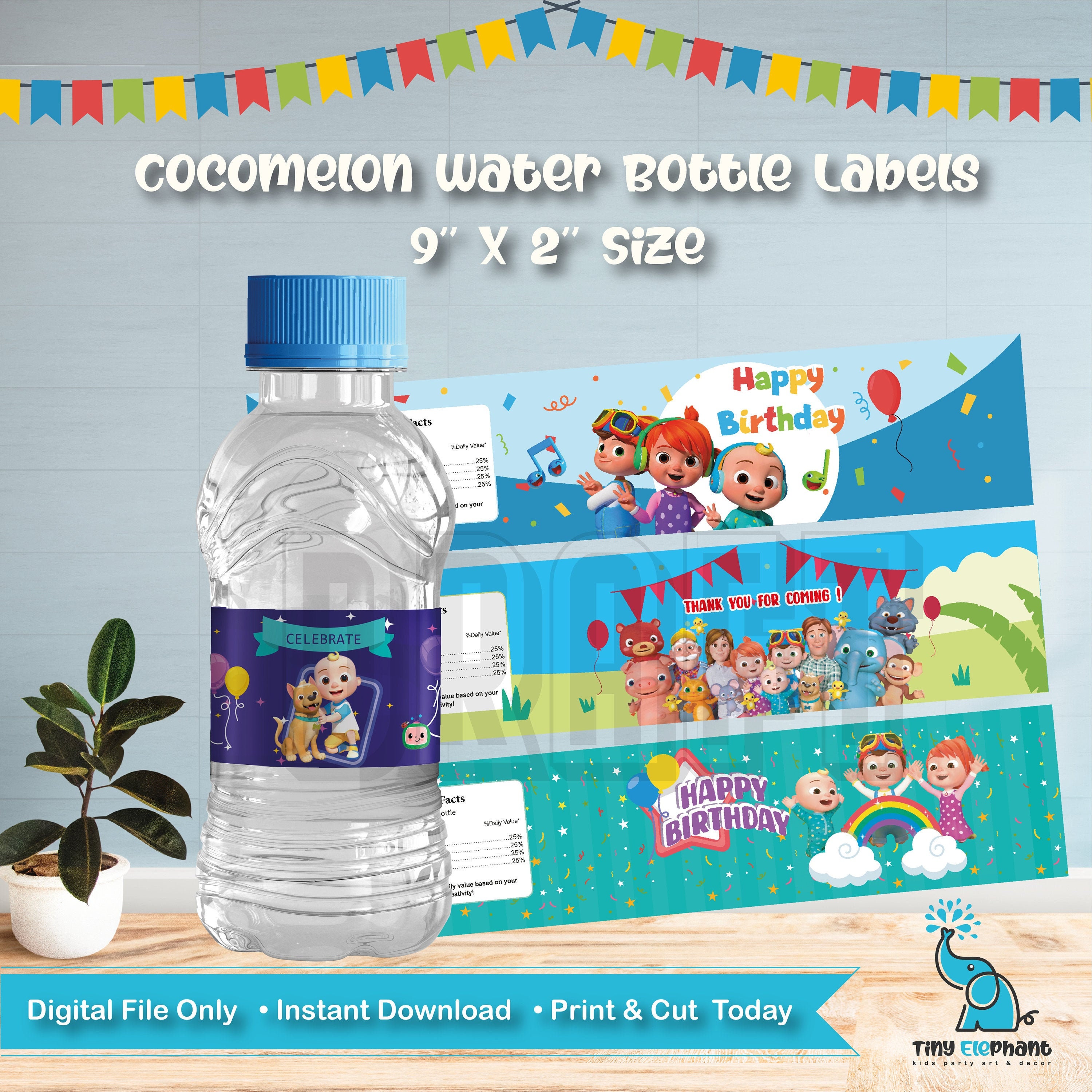 Cocomelon Water Bottle Labels .cocomelon Birthday Party Decor. - Etsy ...