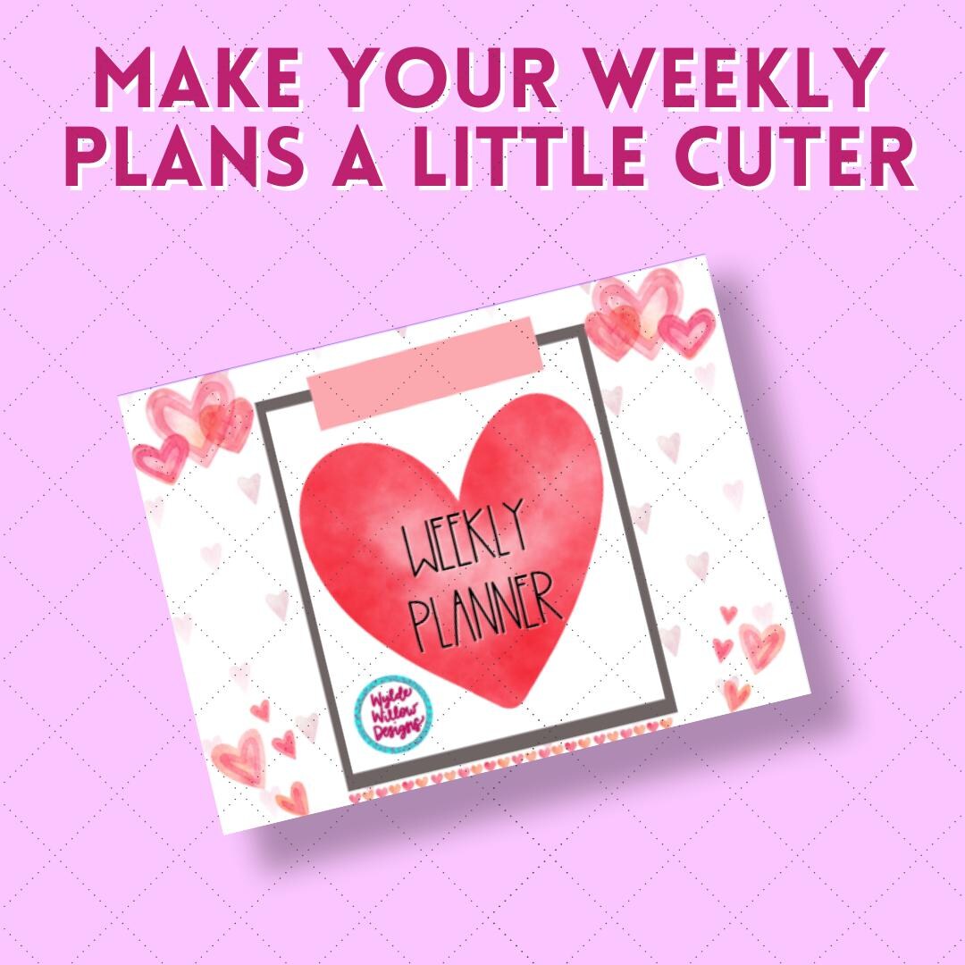 Valentine Weekly Planner| PDF Instant Download | 3 Versions +lined ...