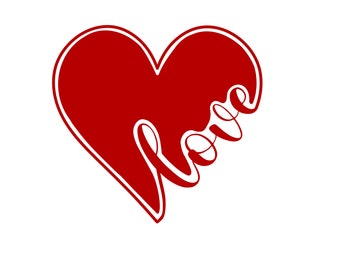 Valentine -love in Heart SVG Cut File - Heart Clip Art - Svg - Png ...