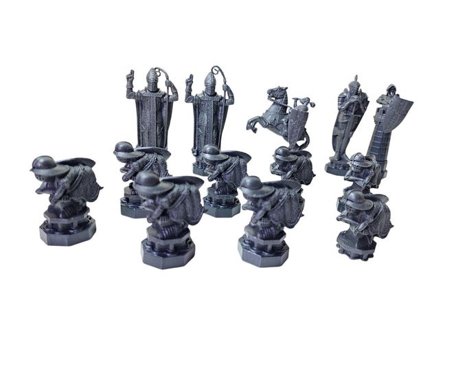 Harry Potter Wizard's Chess Pieces (1-king, 1-queen, 2-bishop, 1-knight ...