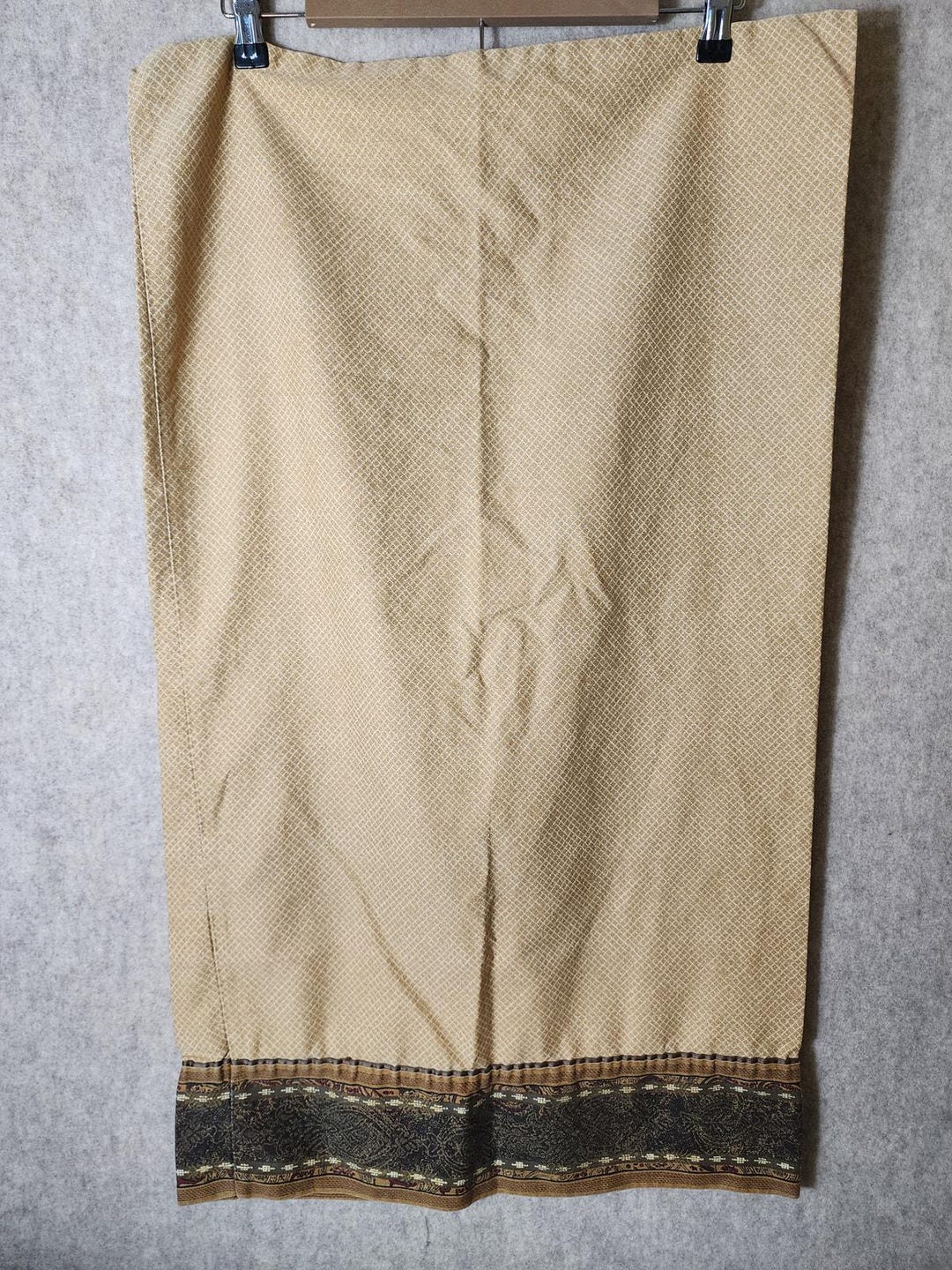 CROSCILL HOME Tan Checked Dark Brown Trim KING Pillow Sham Set of 2 - Etsy