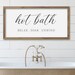 Bathroom Sign, Cute Hot Bath Sign Wood Sign, Black and White Bathroom ...