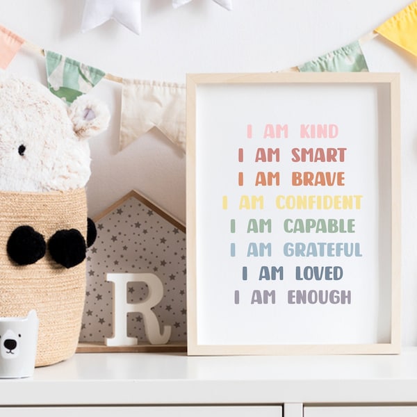 I Am Kind I Am Brave I Am Smart Sign - Etsy