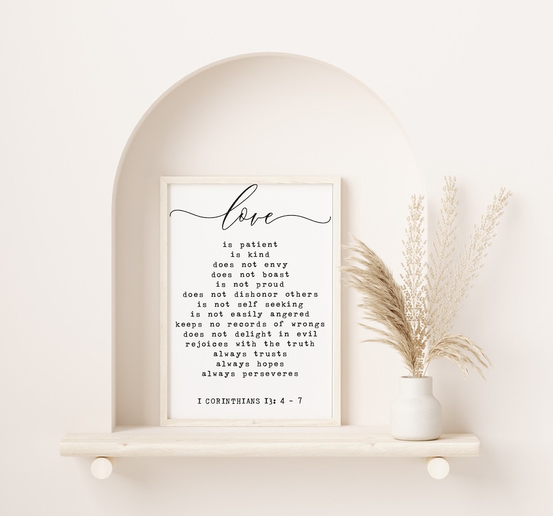 Love is Patient, Bible Verse Sign, Love is Patient Sign, 1 Corinthians ...