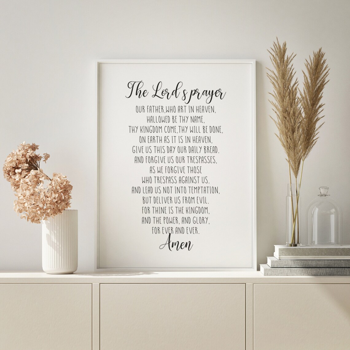 The Lords Prayer Religious Sign, Our Father Who Art in Heaven Sign ...