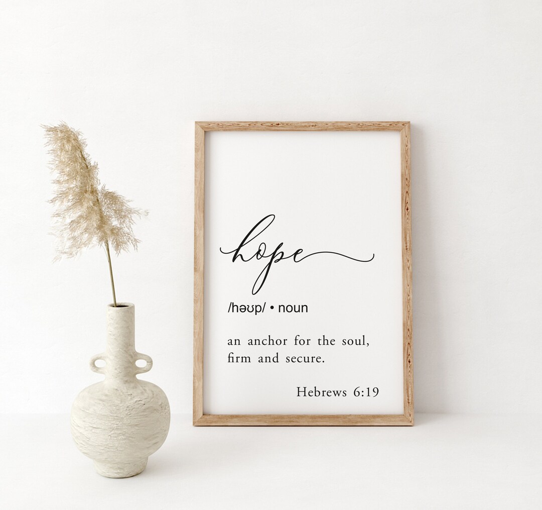 Hope Definition Sign , an Anchor for the Soul , Firm and Secure ...