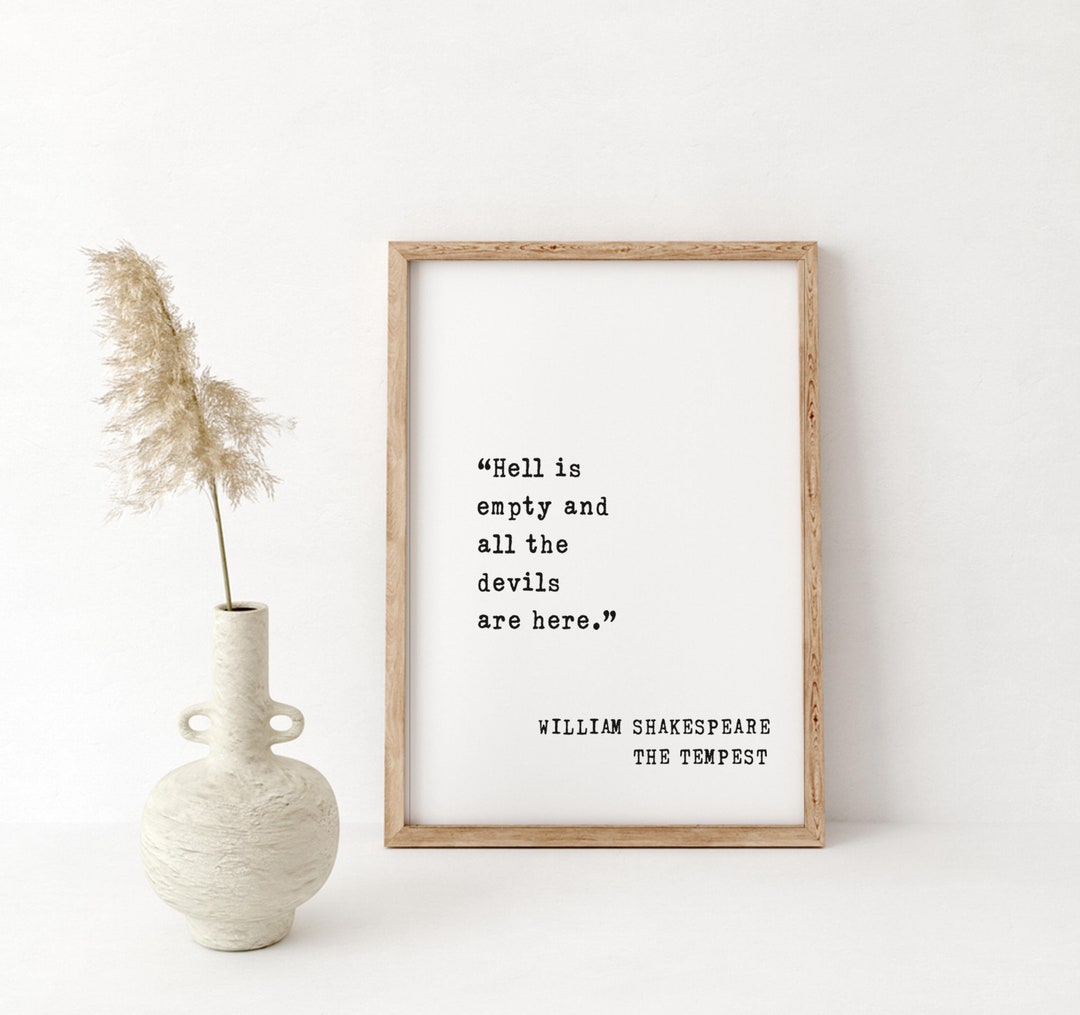 Christmas the Tempest Quote Art Print William Shakespeare Framed Gothic ...